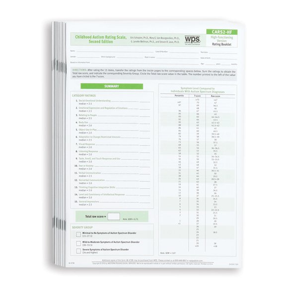 (CARS®2) Childhood Autism Rating Scale, Second Edition