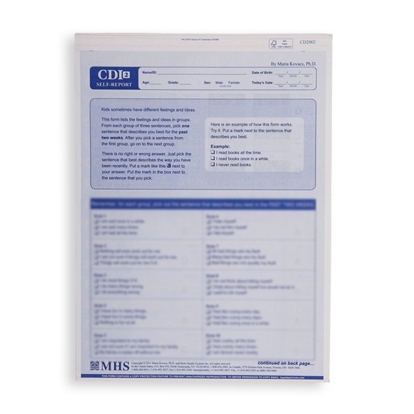 (CDI 2) Children's Depression Inventory, Second Edition