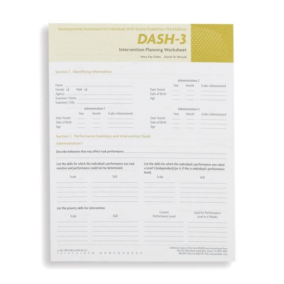 (DASH-3) Development Assessment for Severely Disabled