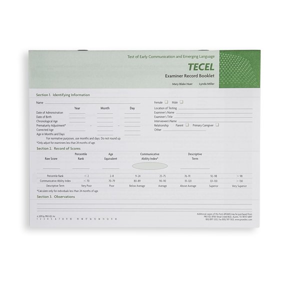 (TECEL) Test of Early Communication and Emerging Language