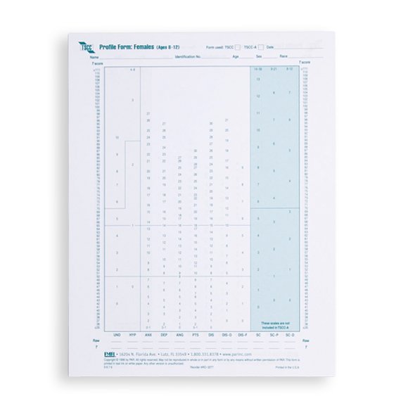 (TSCC) Trauma Symptom Checklist for Children