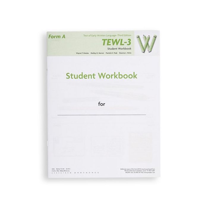 (TEWL-3) Test of Early Written Language, Third Edition