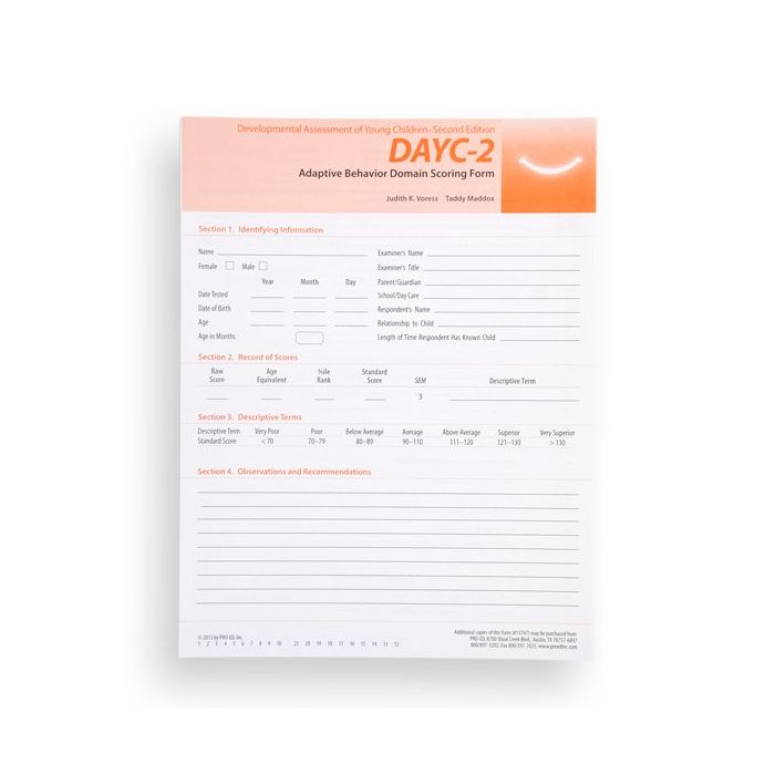 (DAYC-2) Developmental Assessment of Young Children