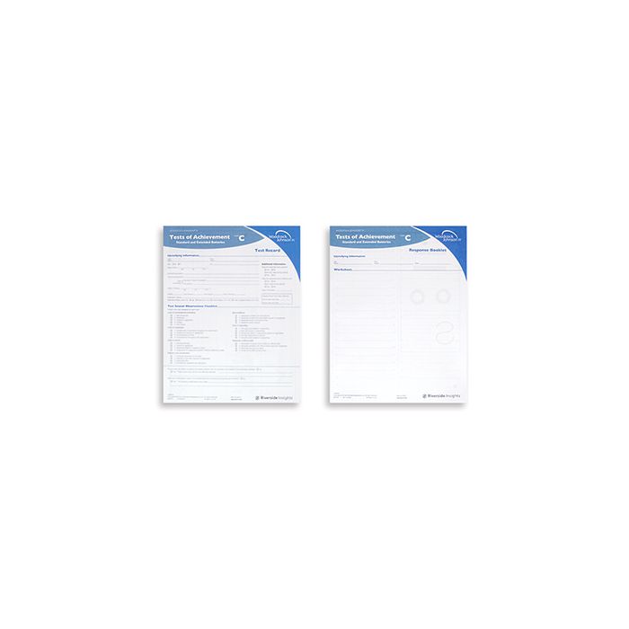 WJ IV Achievement Form C Test Record and Response Booklet with Score ...