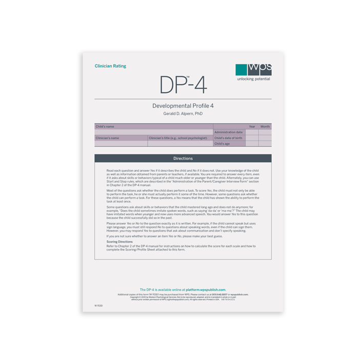 Developmental Profile 4 (DP®-4)