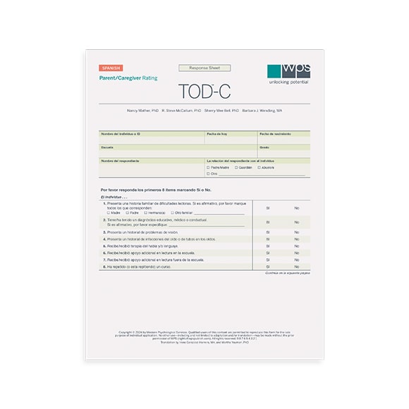 (TOD®) Tests of Dyslexia