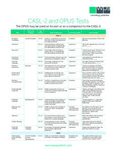 (CASL®-2) Comprehensive Assessment of Spoken Language, Second Edition