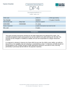 Developmental Profile 4 (DP®-4)