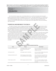 (OWLS®-II) Oral and Written Language Scales™, Second Edition